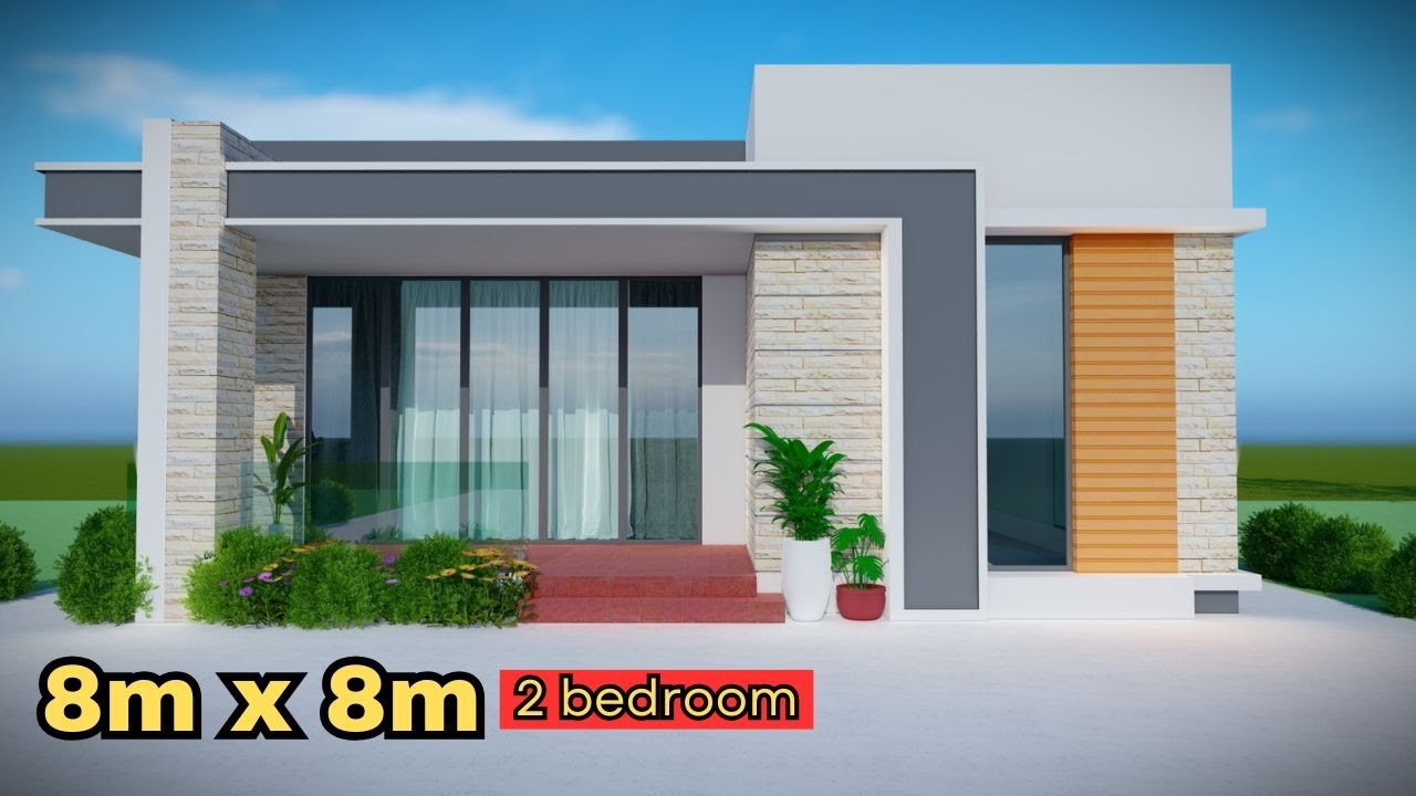 TINY SPACE | 2 BEDROOMS | 8 X 8 METERS #home #realestate #modernhouse ...