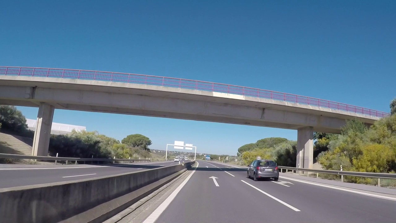 Portugal Autoroute Lisbonne Lagos, Gopro / Portugal Highway Lisbon ...