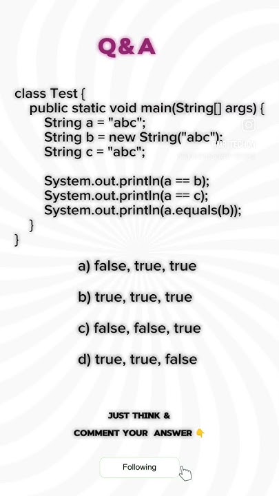 Just Think And Comment Your Answer π Codingchallenge Codingquiz Codechallenge Javaquestions