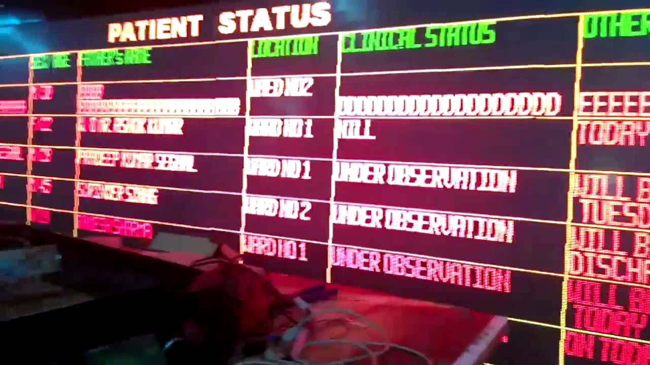 LED BASED/ HOSPITAL QUEUE MANAGEMENT/ PATIENT STATUS INDICATORS-CALL ...