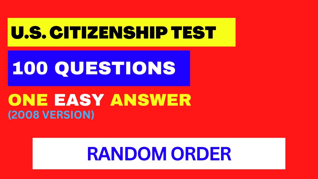 2022 USCIS Official 100 Civics Test Questions & Answers | US ...
