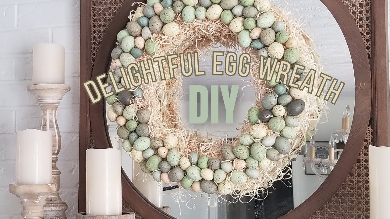 DIY Easter Spring Egg Wreath-Neutral Easter Decor-DIY Egg Wreath-Easy ...