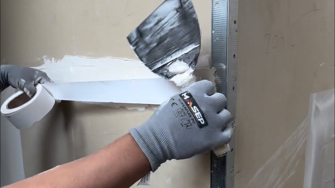 Cómo hacer el encintado en las juntas de los paneles de yeso- cómo ...