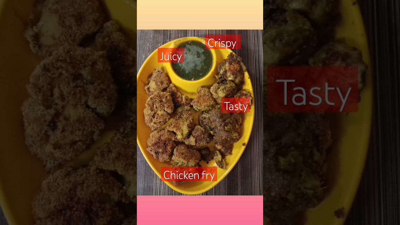 Green Chicken fry # less oil receipy # crispy chicken # tasty starter ...