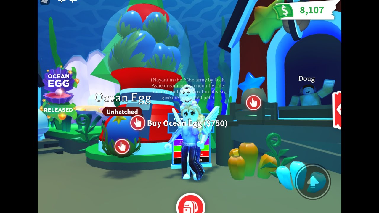 New ocean egg released and new ocean themed pets in Adopt me! (Roblox ...