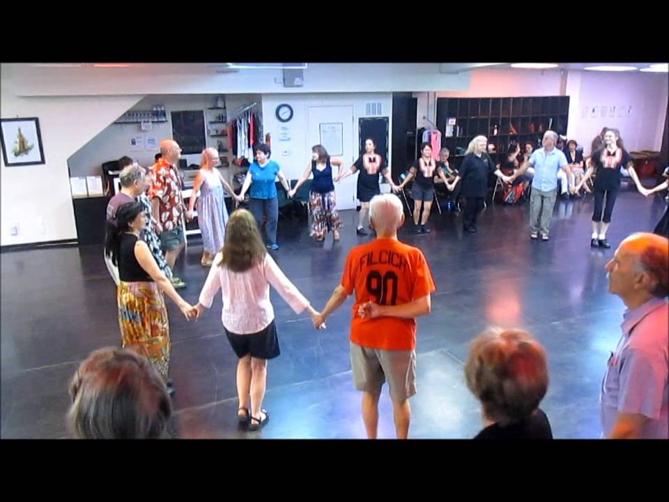 John Filcich 90th birthday Kolo dancing at Cafe Aman Taught by John ...
