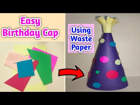 How to make birthday Cap at home / DIY birthday cap ideas / Art & craft ...
