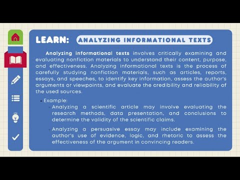 AlphaTeach English Grade 9 | Analyzing informational texts - YouTube