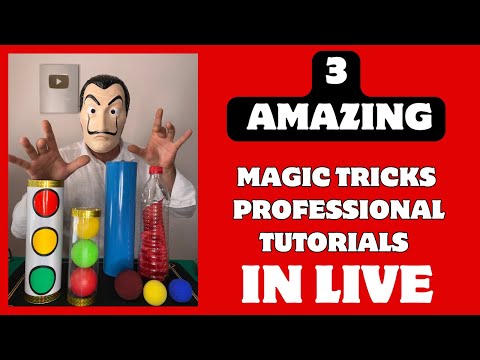 WOW ! 3 AMAZING MAGIC TRICKS PROFESSIONAL TUTORIAL IN “ LIVE “ 🎩🪄