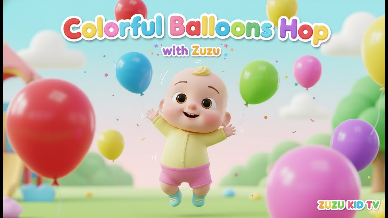 Colorful Balloons Hop with Zuzu – Nursery Rhyme, Color Learning, and ...