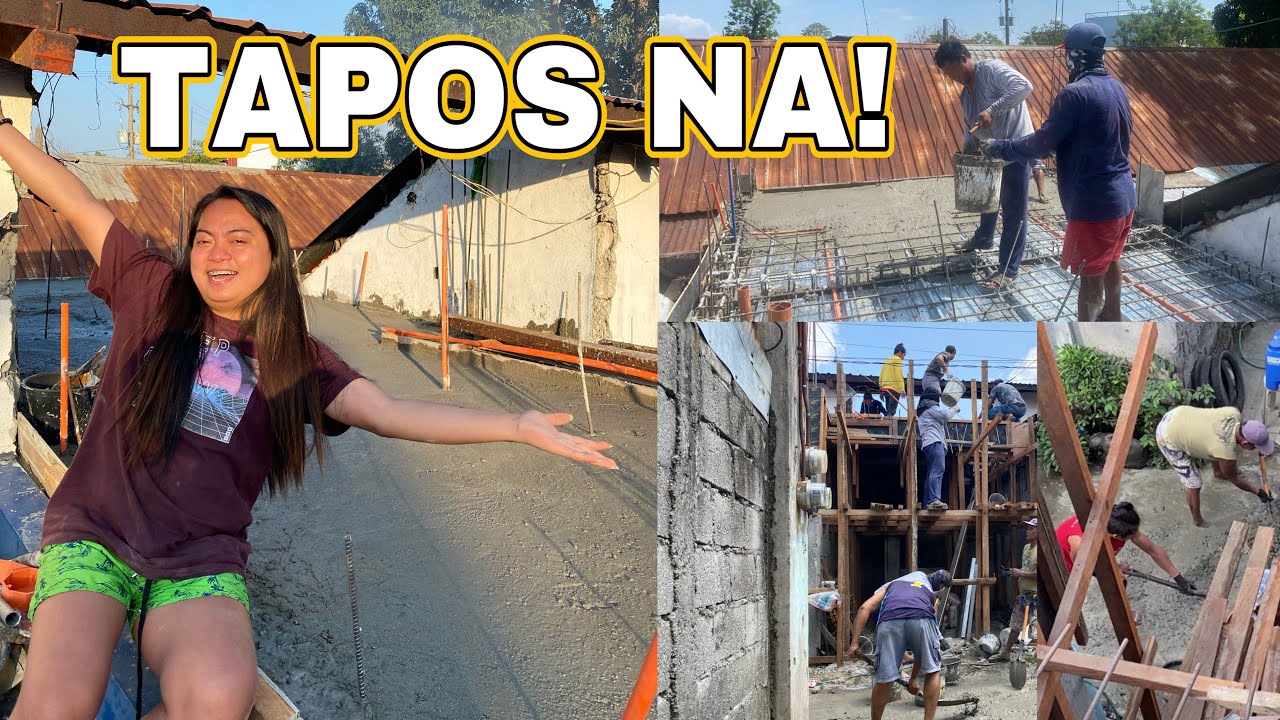 TAPOS NA ANG SLAB SA 2ND FLOOR NG BAGONG BAHAY! - YouTube