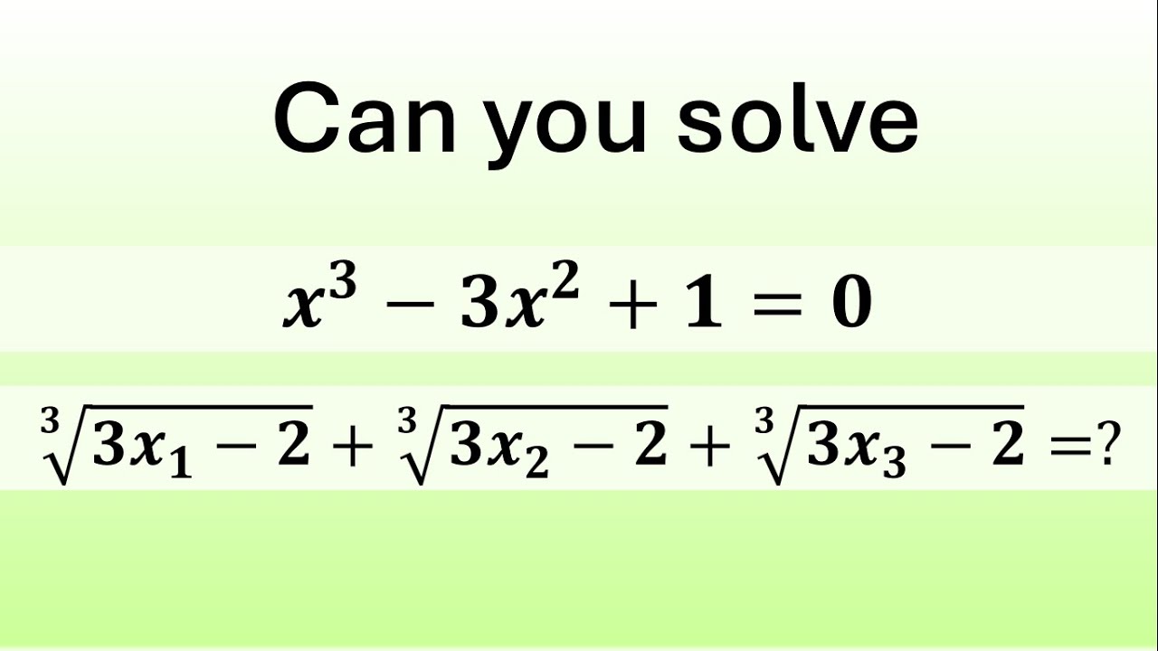 An Amazing Algebra Problem | 99% Fail to Solve - YouTube