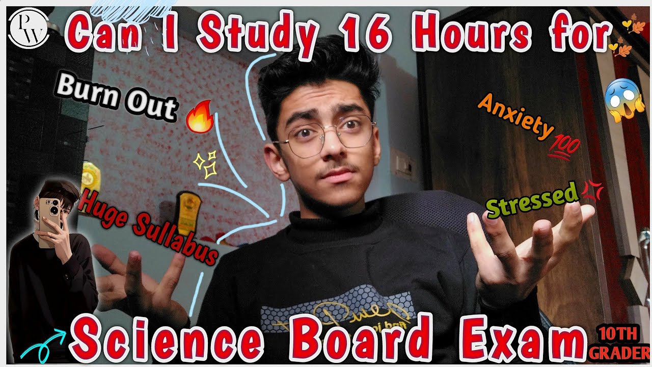 16 Hours☠️Study For Science Board Exam || Class 10th Study Vlog ...