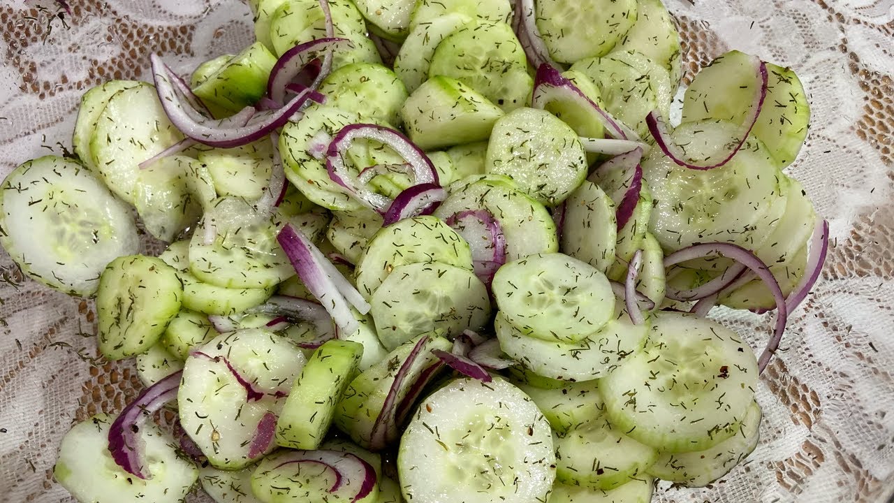 Sweet & Sour Cucumber Salad Recipe (Quick & Easy) - YouTube