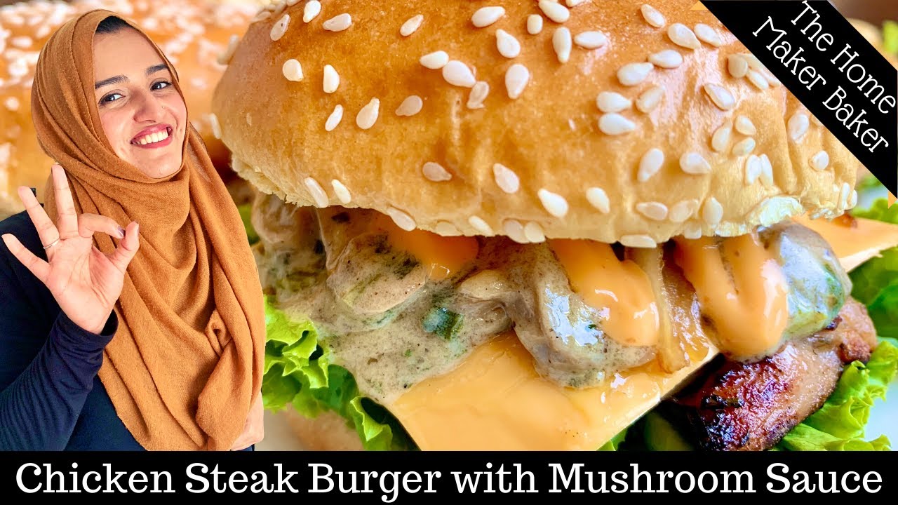 Special Chicken Steak Burger Recipe | How to Make Chicken Steak Burger ...