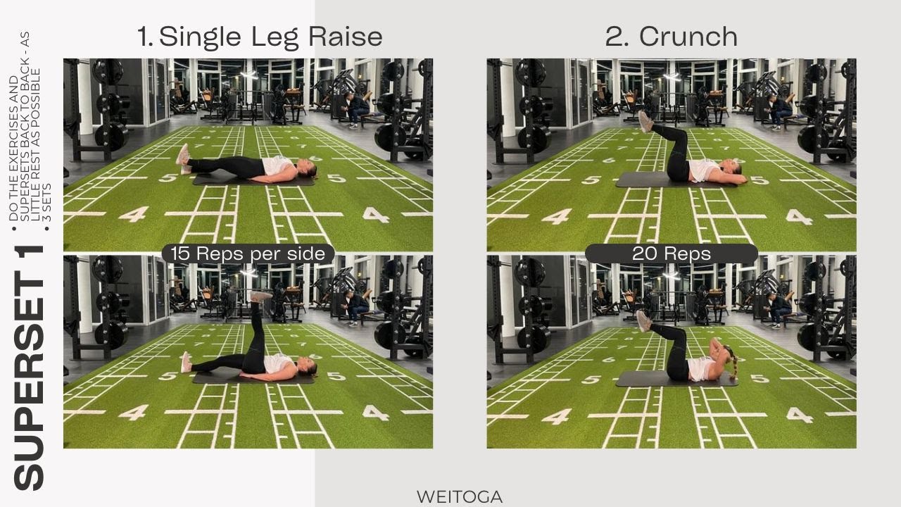 Superset: Single Leg Raise & Crunch - Exercise Demo - pre-Pregnancy ...