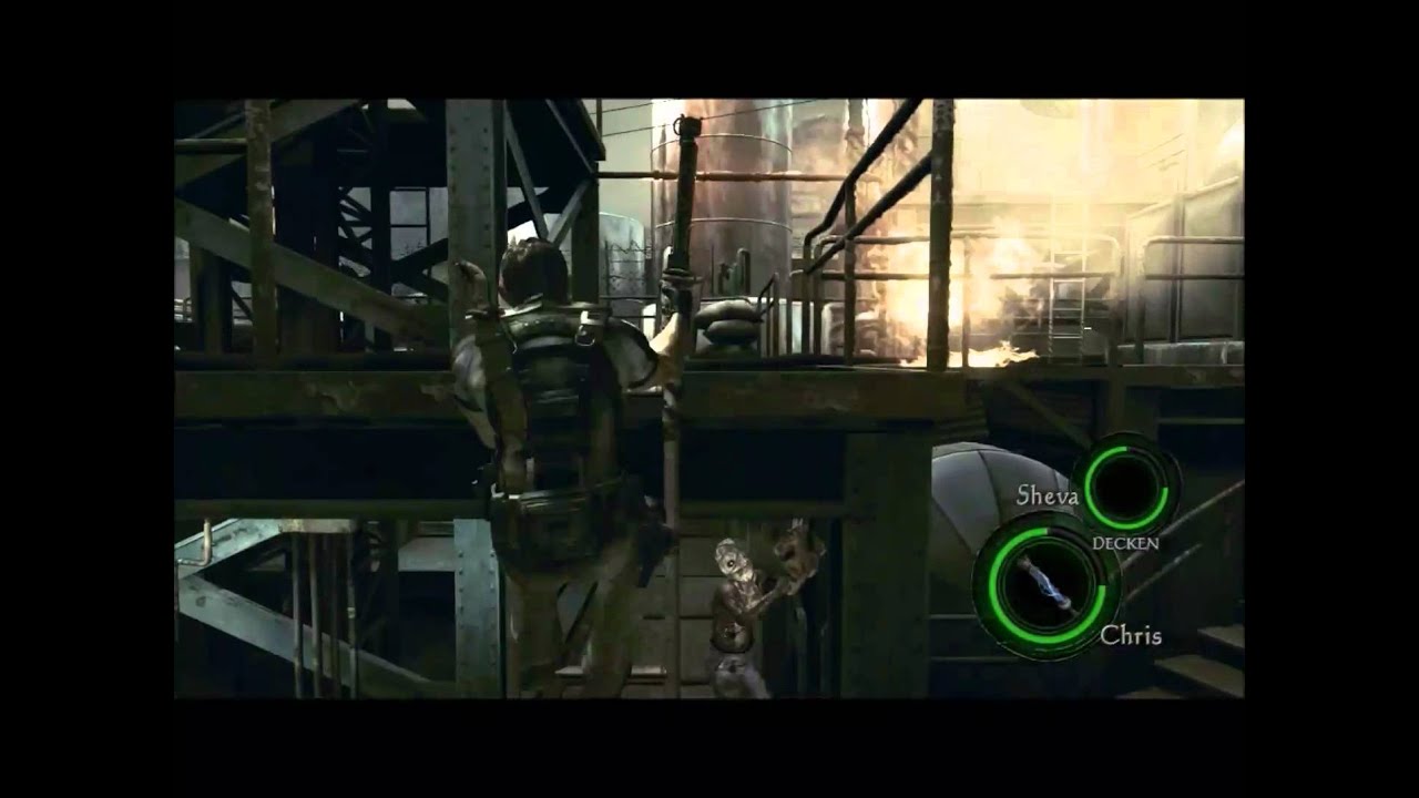 Resident Evil 5 - How To Kill The Chainsaw-Majini in Chapter 3-2 with a ...