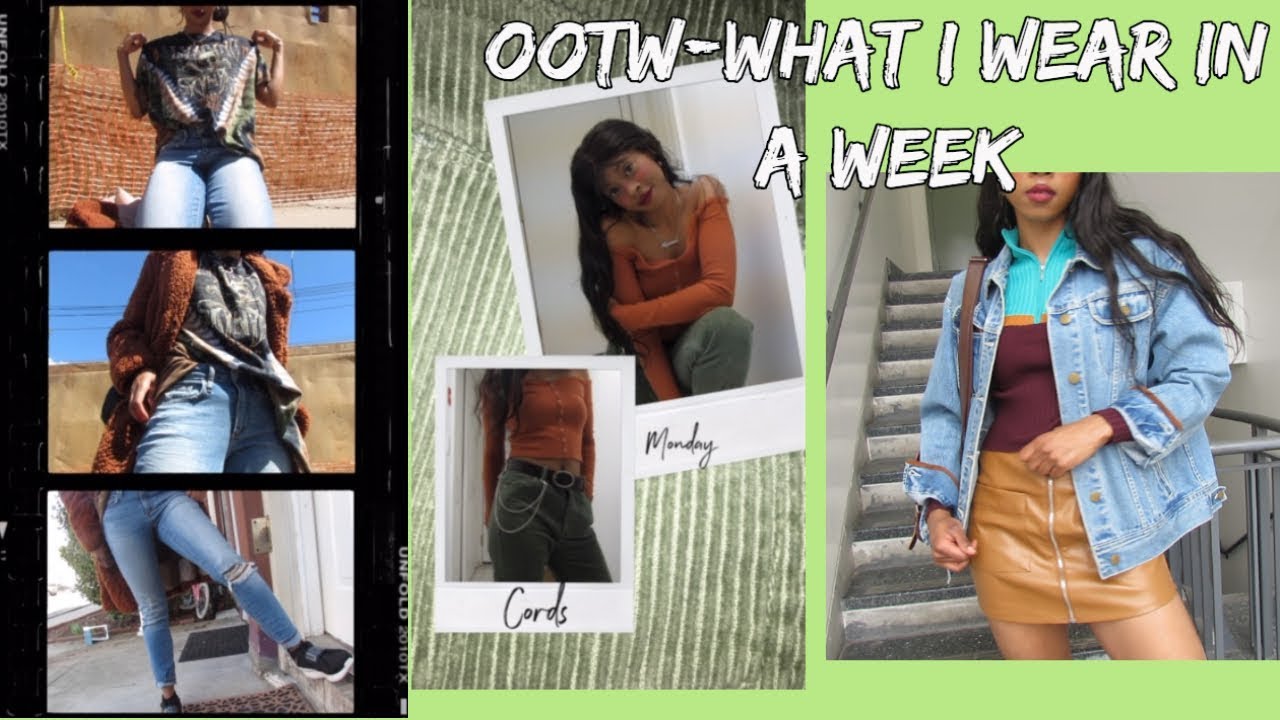 Edgy Outfits of the Week| What I Wear in A Week| Spring 2019 - YouTube