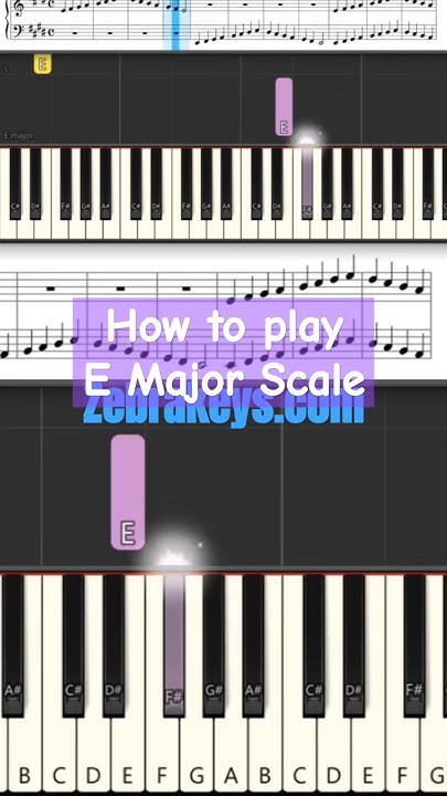 How to play E Major Scale in music - YouTube