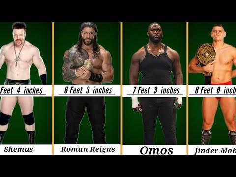 WWE Wrestlers Height Comparison 2023 || Top-15 ,, #wwe #smackdown #romanreings - YouTube
