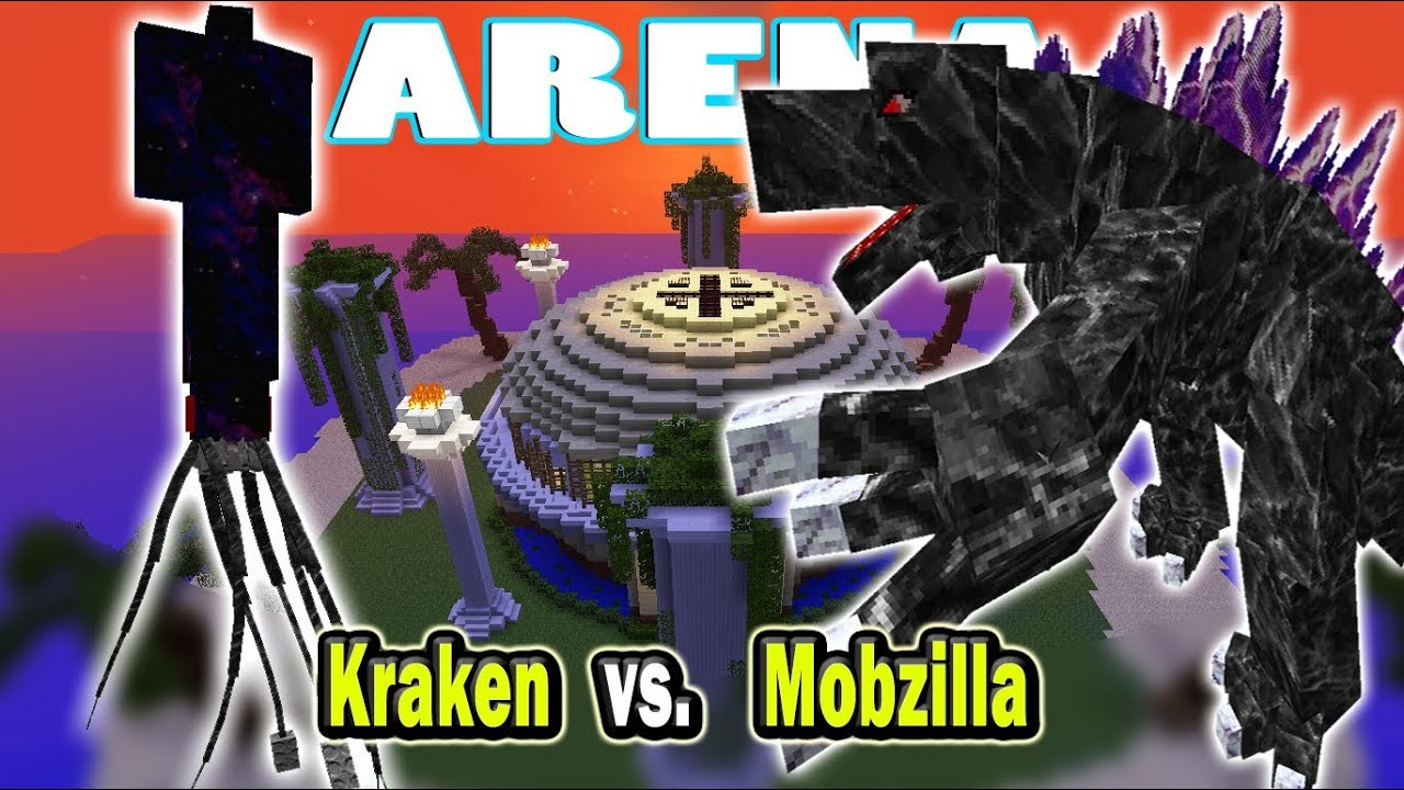 Minecraft Arena Battle Kraken vs. Mobzilla - YouTube