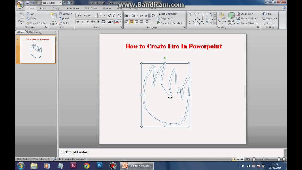 Tutorial how to make Fire In Powerpoint - YouTube