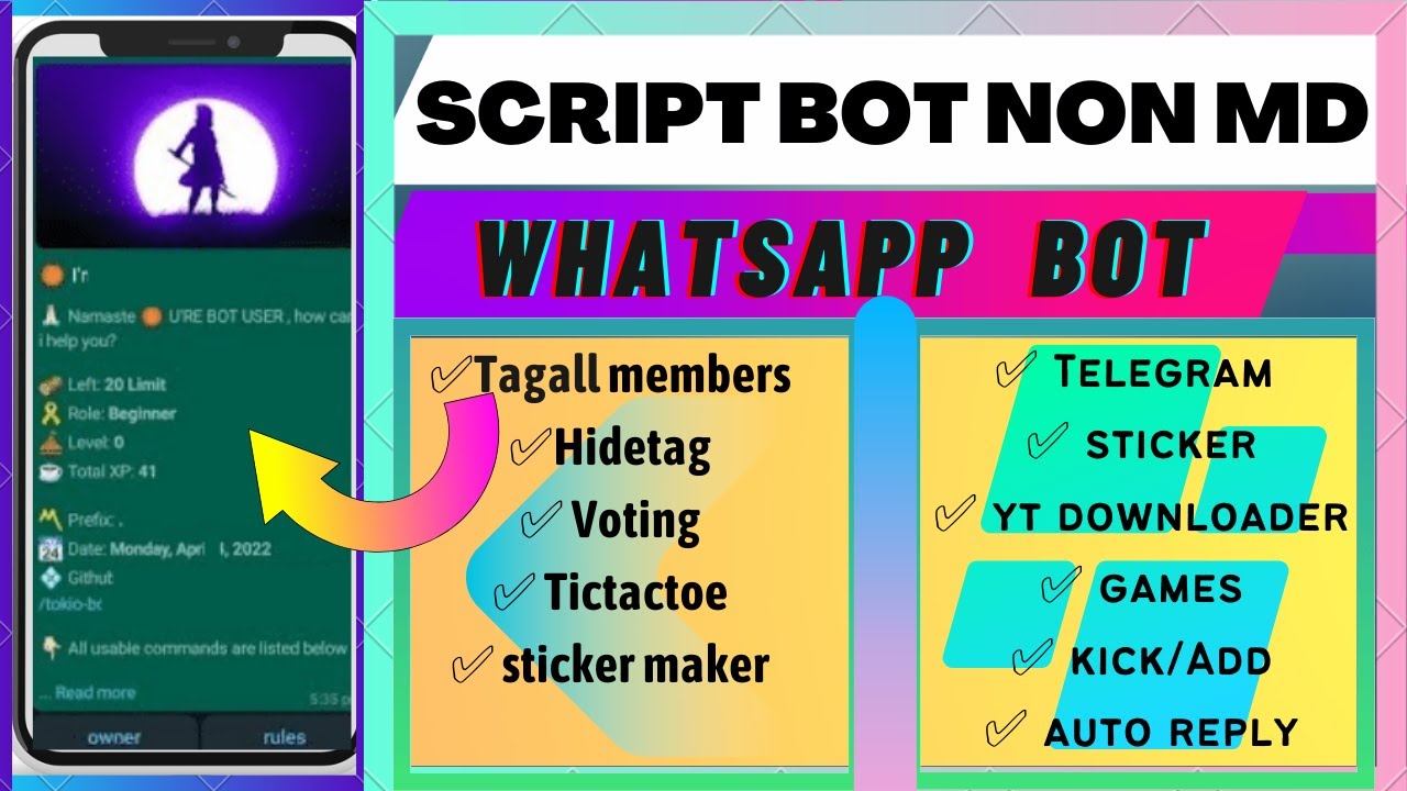 Tokio bot || How to make public Whatsapp group bot || Whatsapp bot ...