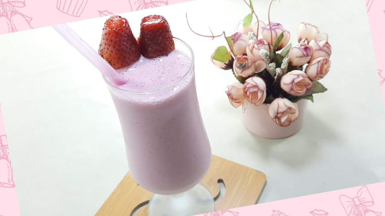 strawberry shake |strawberry icecream | restaurant style shake ...