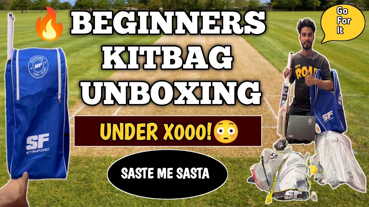SF BEGINNERS CRICKET KIT UNBOXING | SF FULL CRICKET KITBAG REVIEW🏏🤗 ...