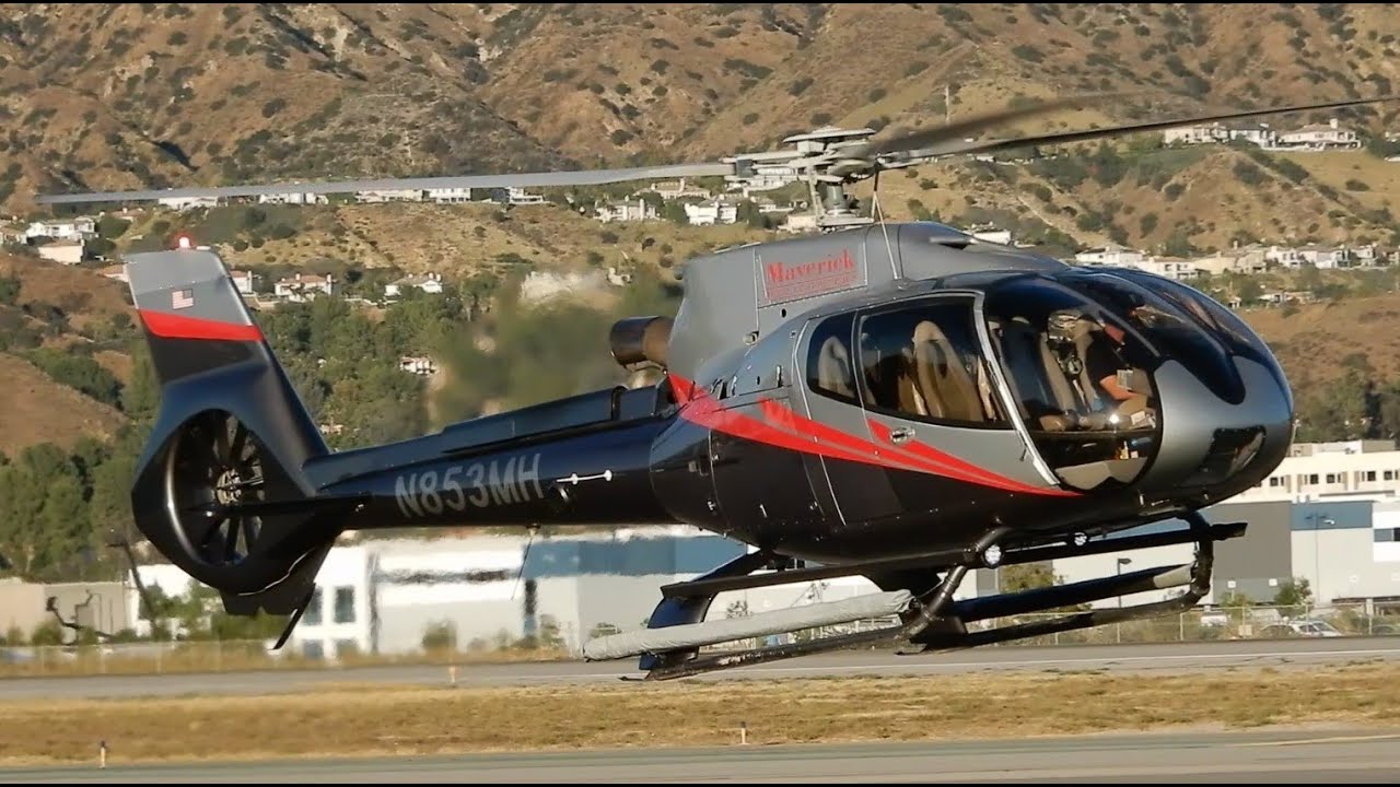 Airbus H130 Maverick Helicopters (EC130B4) | Start-Up, Takeoff ...