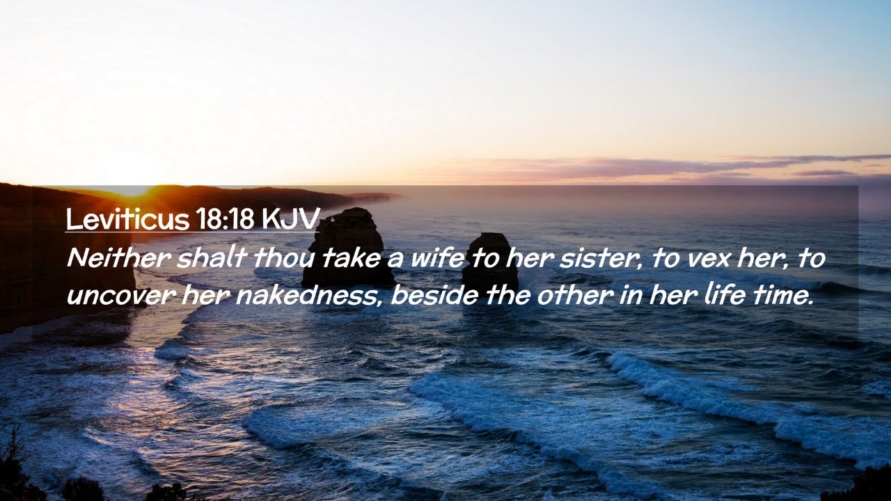 Leviticus 18:18 Hebrew and Morality - YouTube
