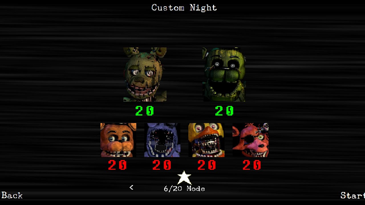 Two Nights at Freddy's: Retconned 2 - I beat 6/20 Mode! - YouTube