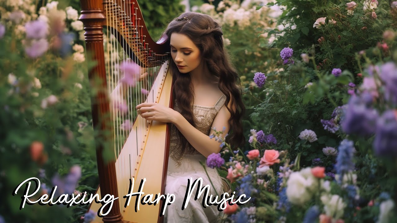 Beautiful Harp & Birds Singing 🌿 Peaceful Music for Stress Relief ...