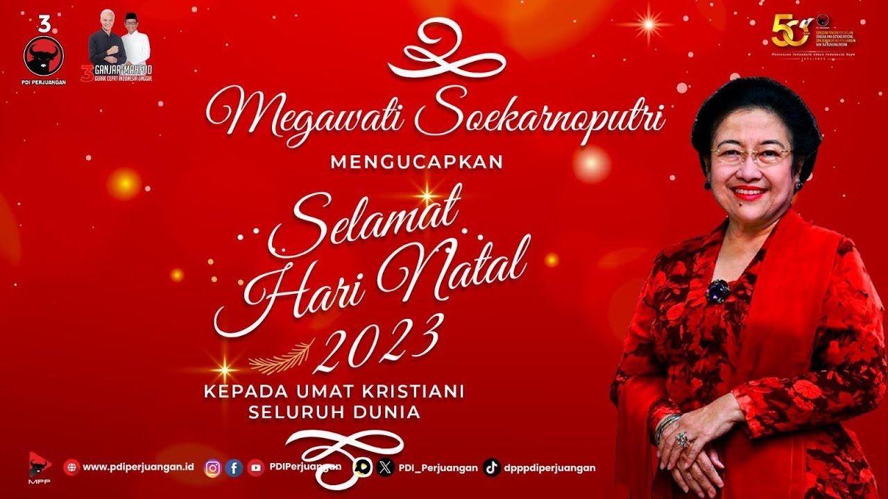 Megawati Soekarnoputri Mengucapkan Selamat Hari Natal 2023 Kepada Umat ...