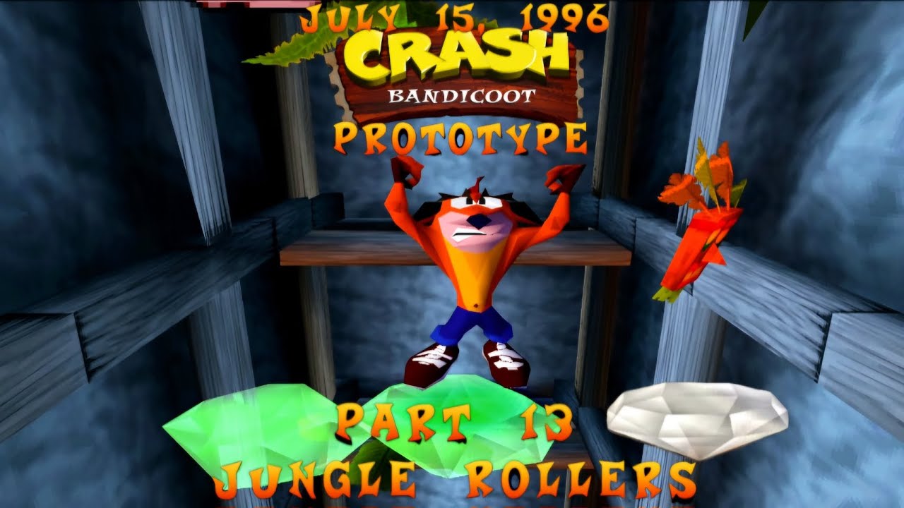 Crash Bandicoot 1 Beta: (July 15, 1996) Part 13: Jungle Rollers - YouTube