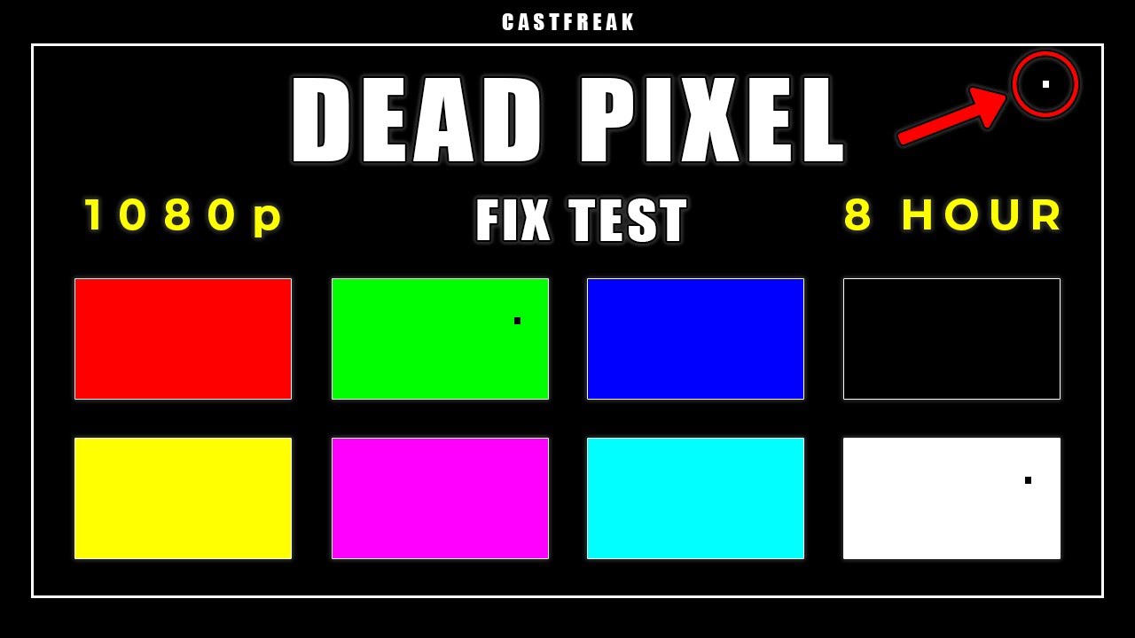 Dead Pixel Test 8 Hours Full HD Monitor Screen Test 1080p - YouTube