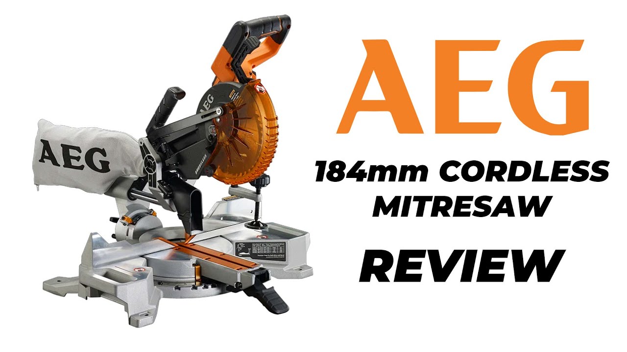AEG 18V 184mm Slide Compound Mitre Saw Review - YouTube