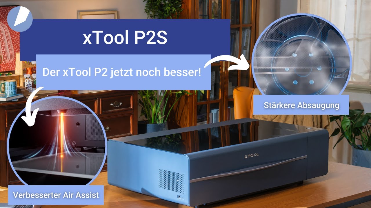 xTool P2S – xTools CO2 Laser jetzt noch besser! - YouTube