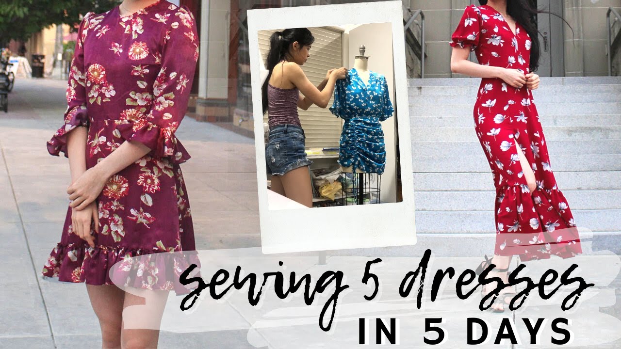 sewing 5 dresses in 5 days :) - YouTube