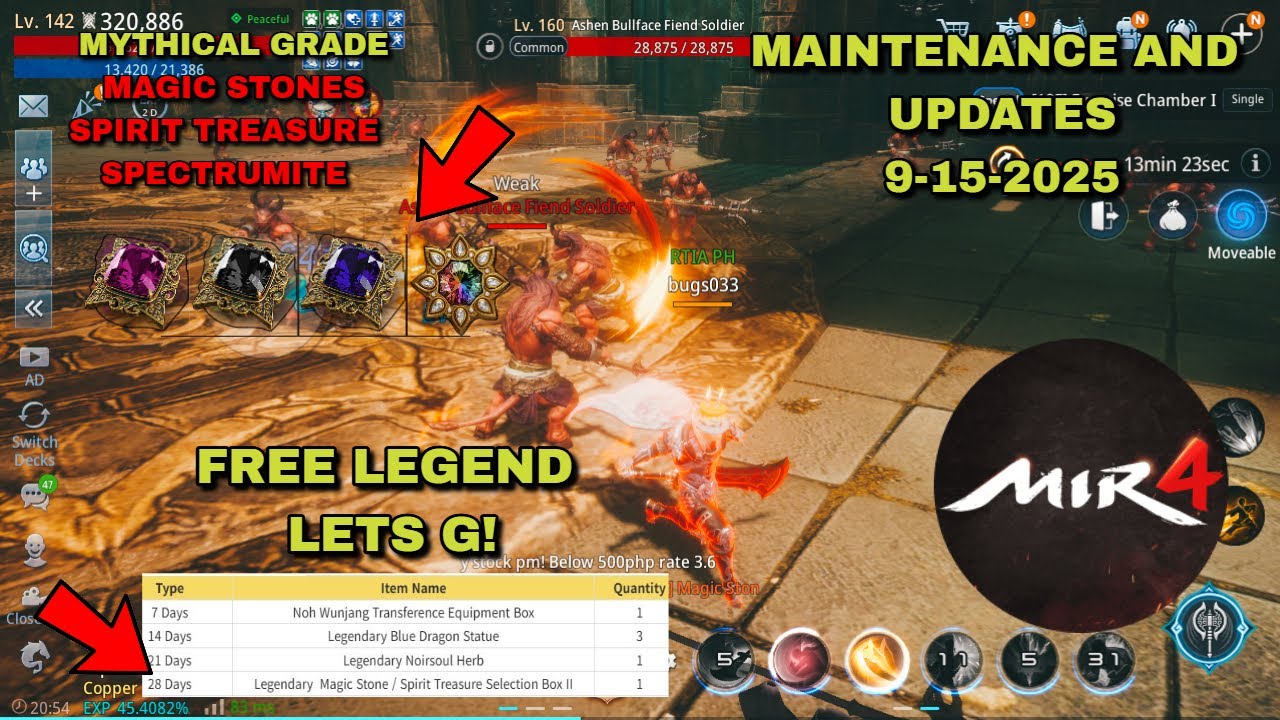 MIR4 - MAINTENANCE AND UPDATES FREE LEGENDARY MAGIC STONE / SPIRIT ...