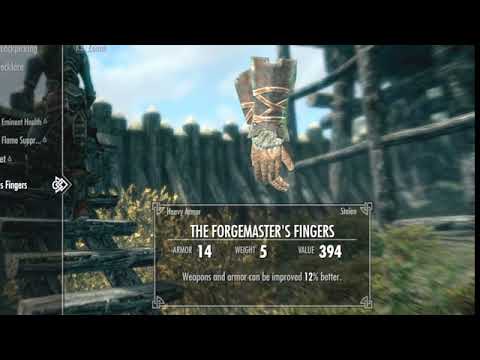 Skyrim: How To Get (And Keep) The Forgemaster's Fingers - YouTube
