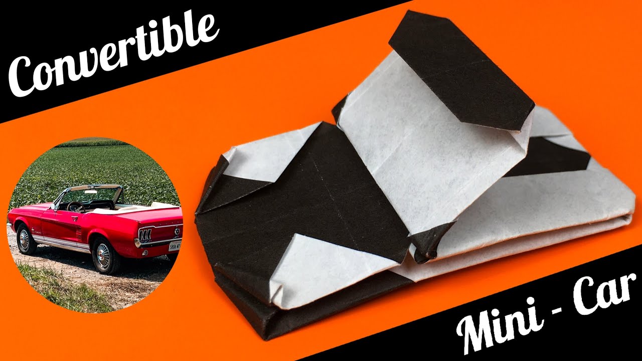 How to make a convertible mini-car with origami 🟩 make a mini-car out ...