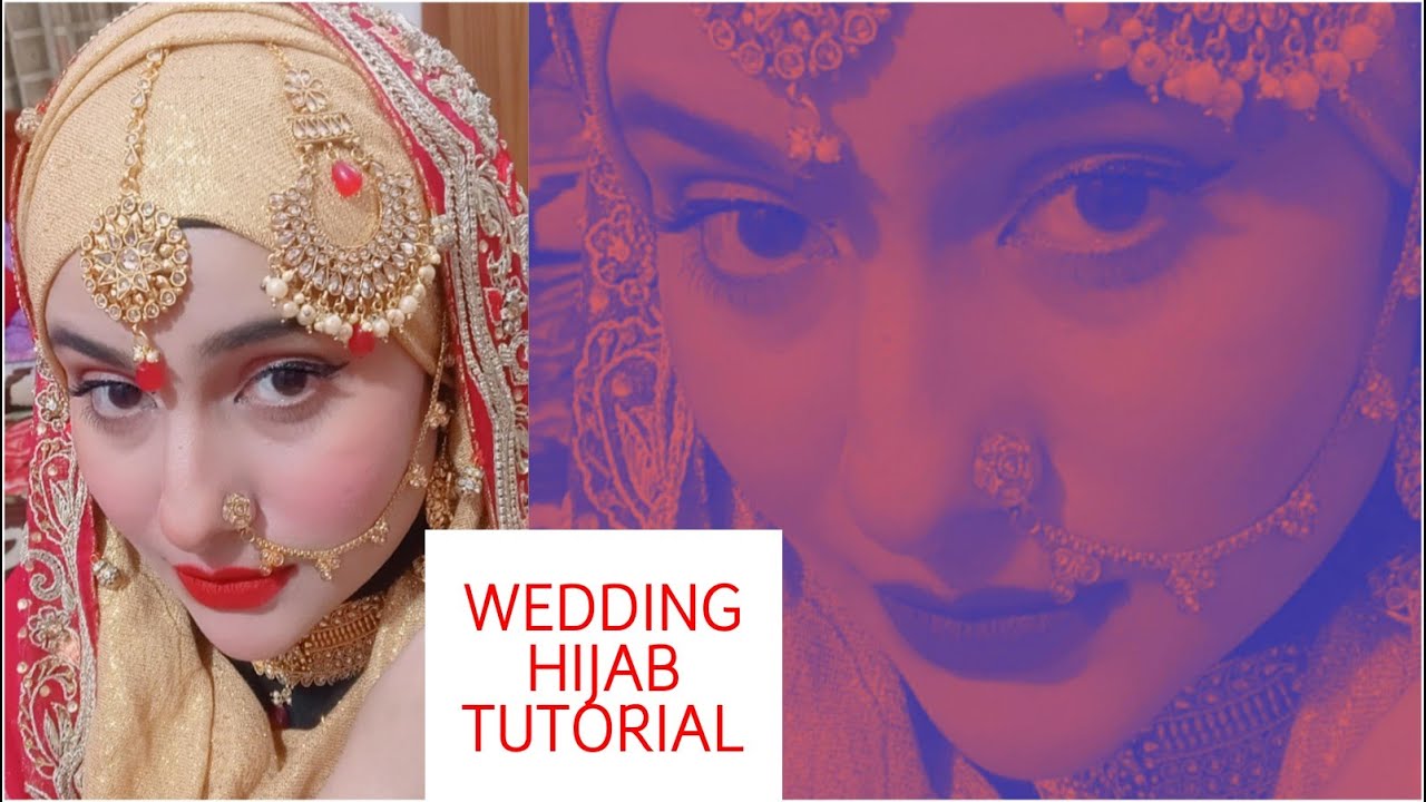 Wedding hijab tutorial ️ - YouTube
