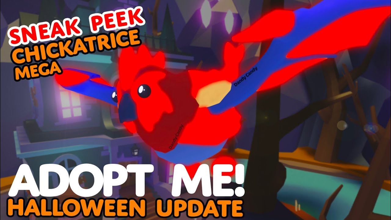Adopt me 🎃 Halloween 🦜CHICKATRICE (mega neon chickatrice) - YouTube
