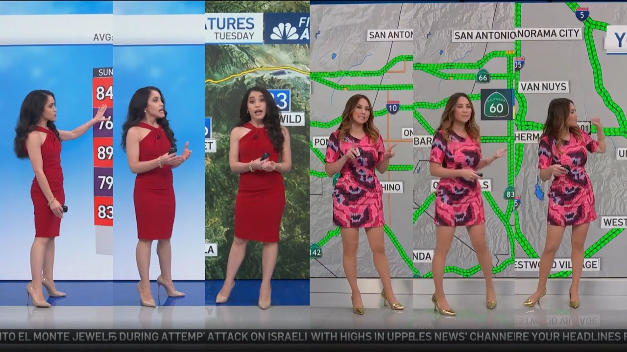 Stephanie Olmo & Holly Hannula with Traffic and Weather clips for NBC4 ...