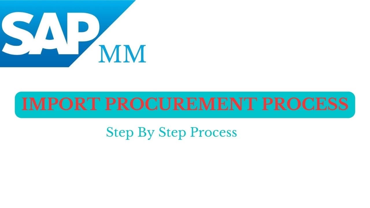 Import Procurement Process in SAP MM #sapmm #saptraining #odia - YouTube