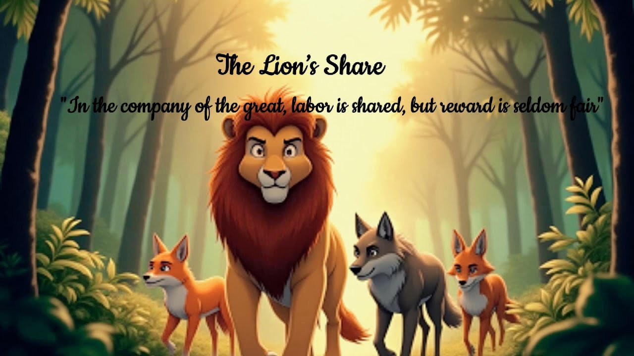 🦁 The Lion’s Share | A Tale of Power & Unfair Division | Aesop’s Fables ...