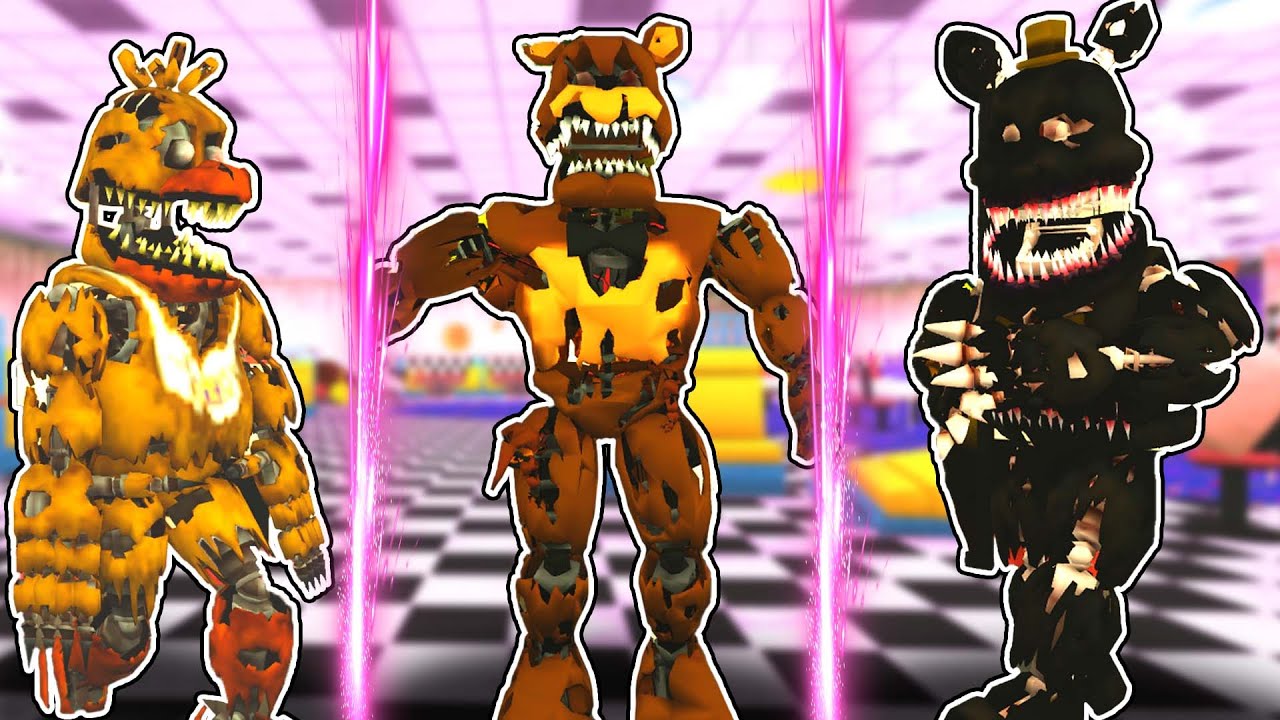 NEW Evolution FNAF NIGHTMARE from CHICA and FOXY to FREDDY in Find FNAF ...