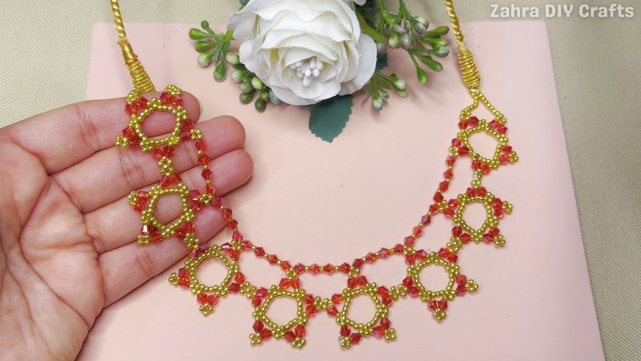 How to Make Beaded Necklace with Seed Beads Easy Simple Beading ...