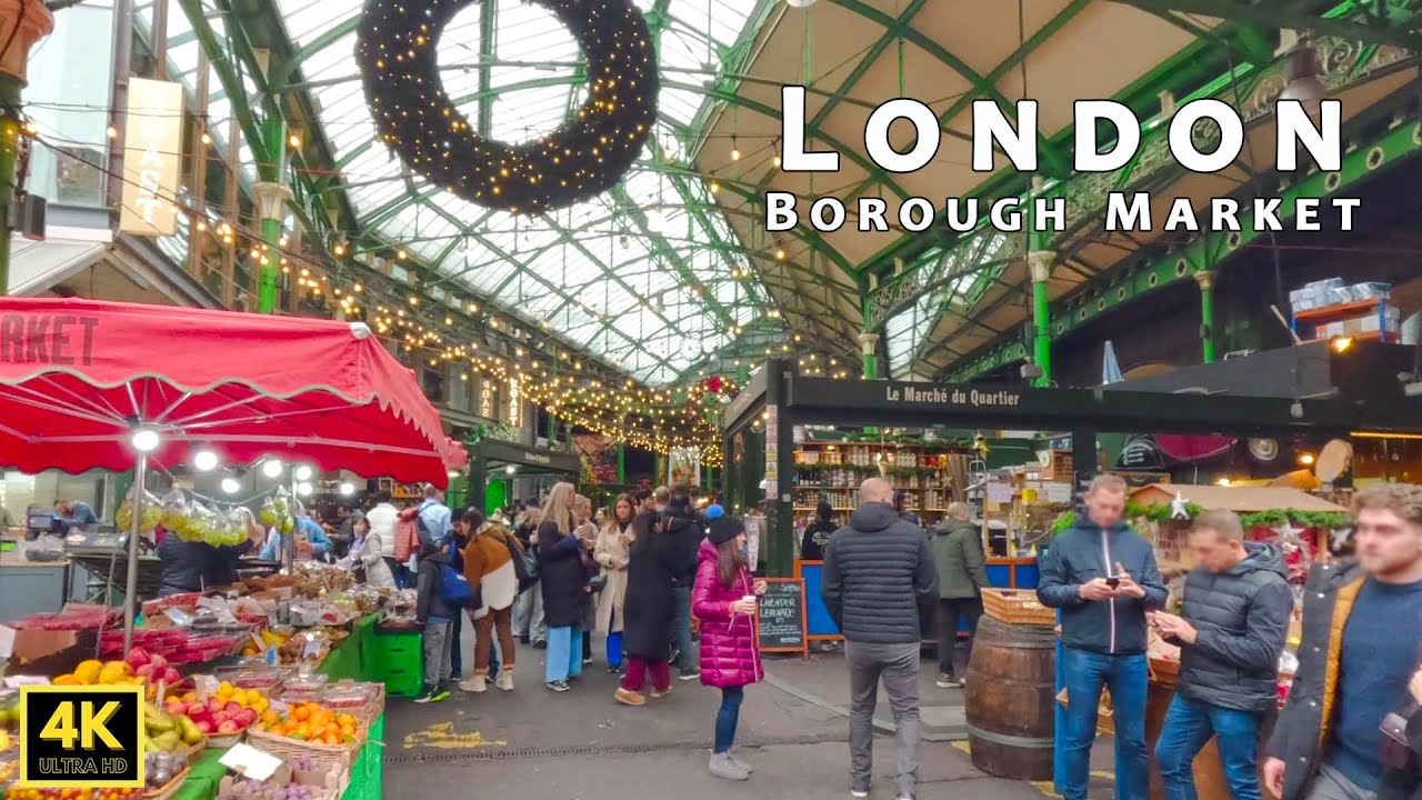 🇬🇧 Walking in South Bank, London, from Borough High Street via Borough ...